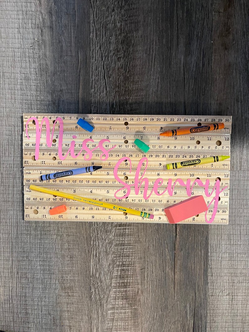 Custom Ruler Sign Personalized With Teacher's Name - Etsy