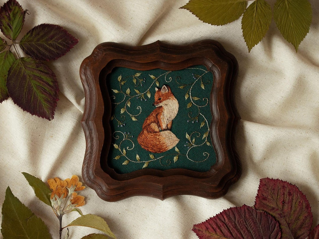 Foxy Original Hand Embroidery Fox Hand Embroidery Woodland Animal Hand ...