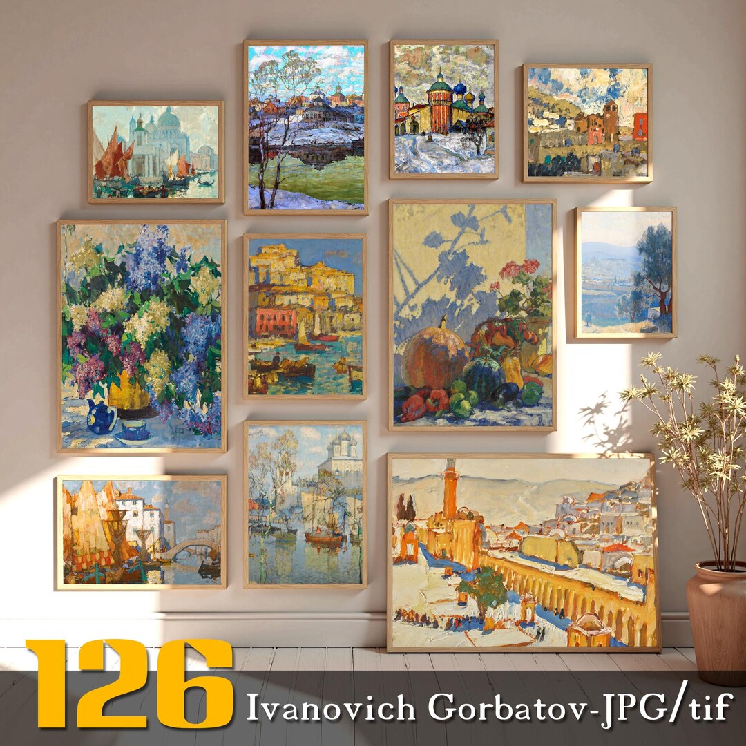 Famous Master Paintings, Vintage Wall Painting Print Set, Famous Artist ...