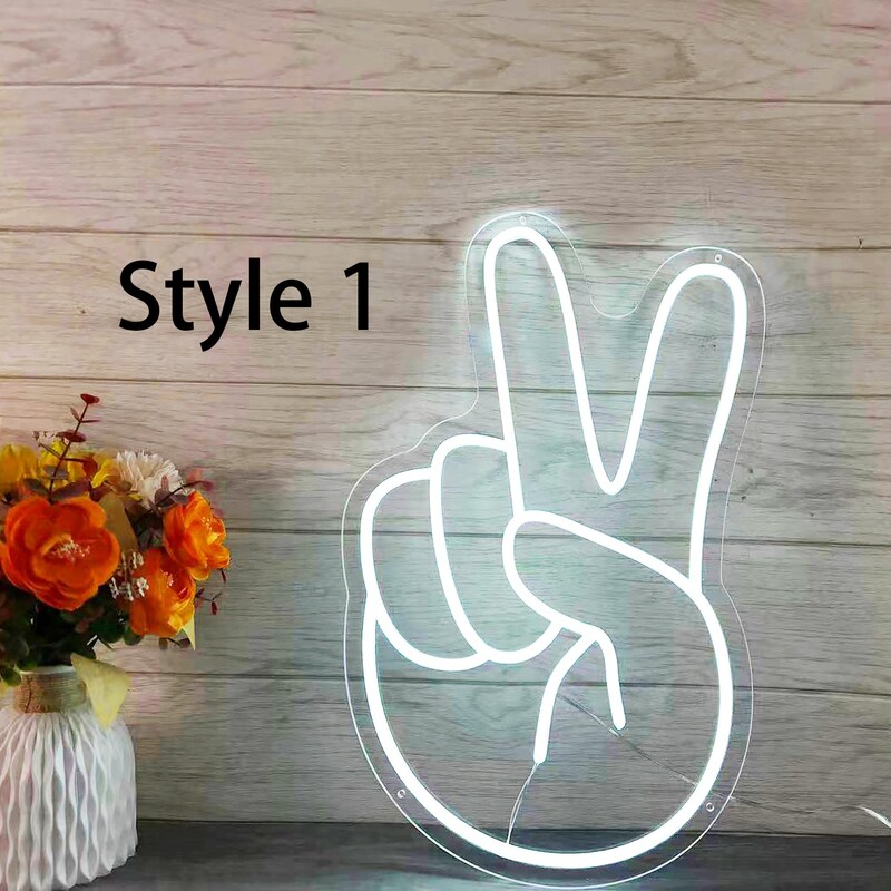 Neon Peace Sign - Etsy