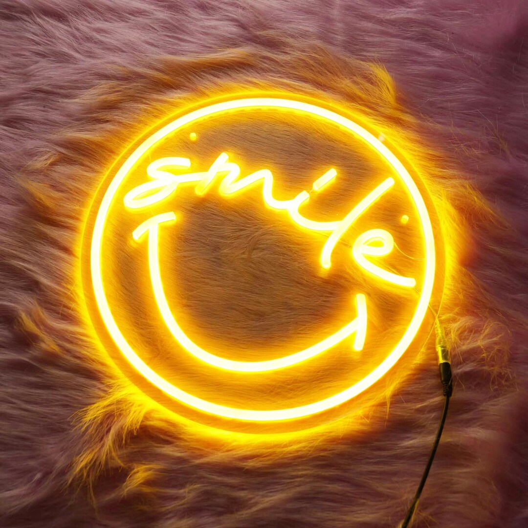 Smile Neon Sign, Custom Neon Light, Wedding Neon Sign, Led Sign, Neon ...