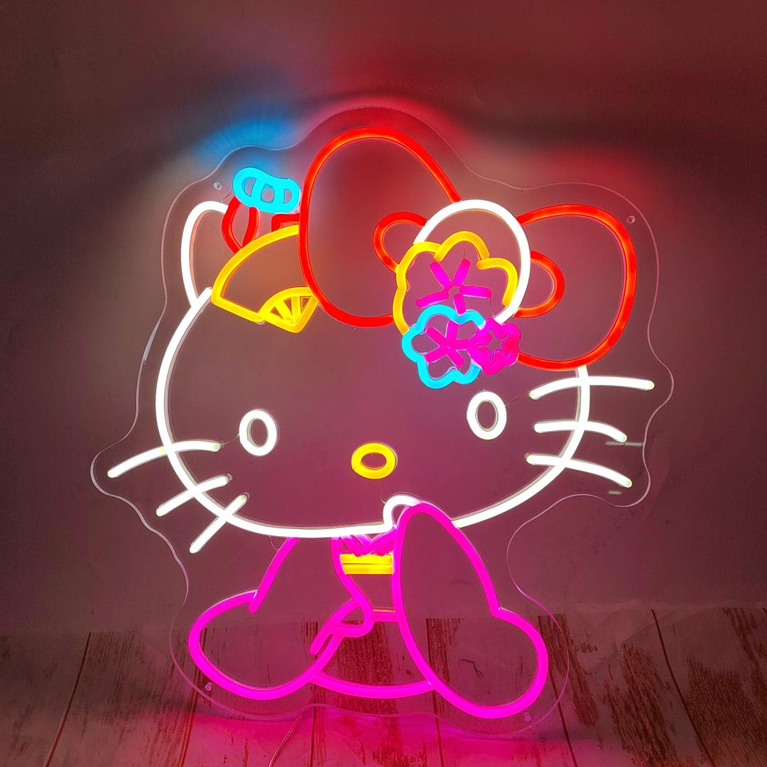 Cute Cat Neon Sign Animal Neon Sign for Man Cave LED Neon Sign for ...