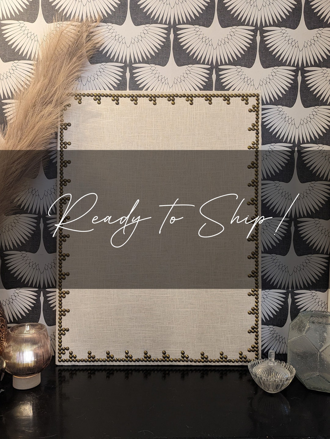 Ready to Ship Pinboard, Corkboard, Memo Board, Vision Board, Wrapped in ...