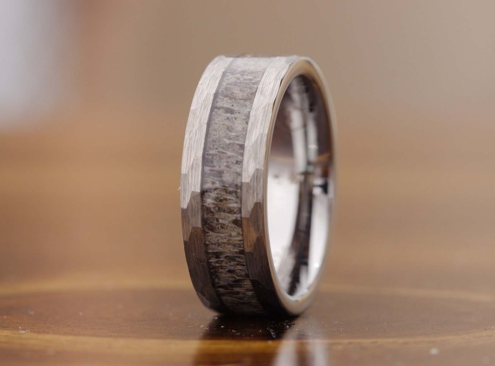 Mens Deer Antler Wedding Band Mens Antler Ring Silver Deer | Etsy