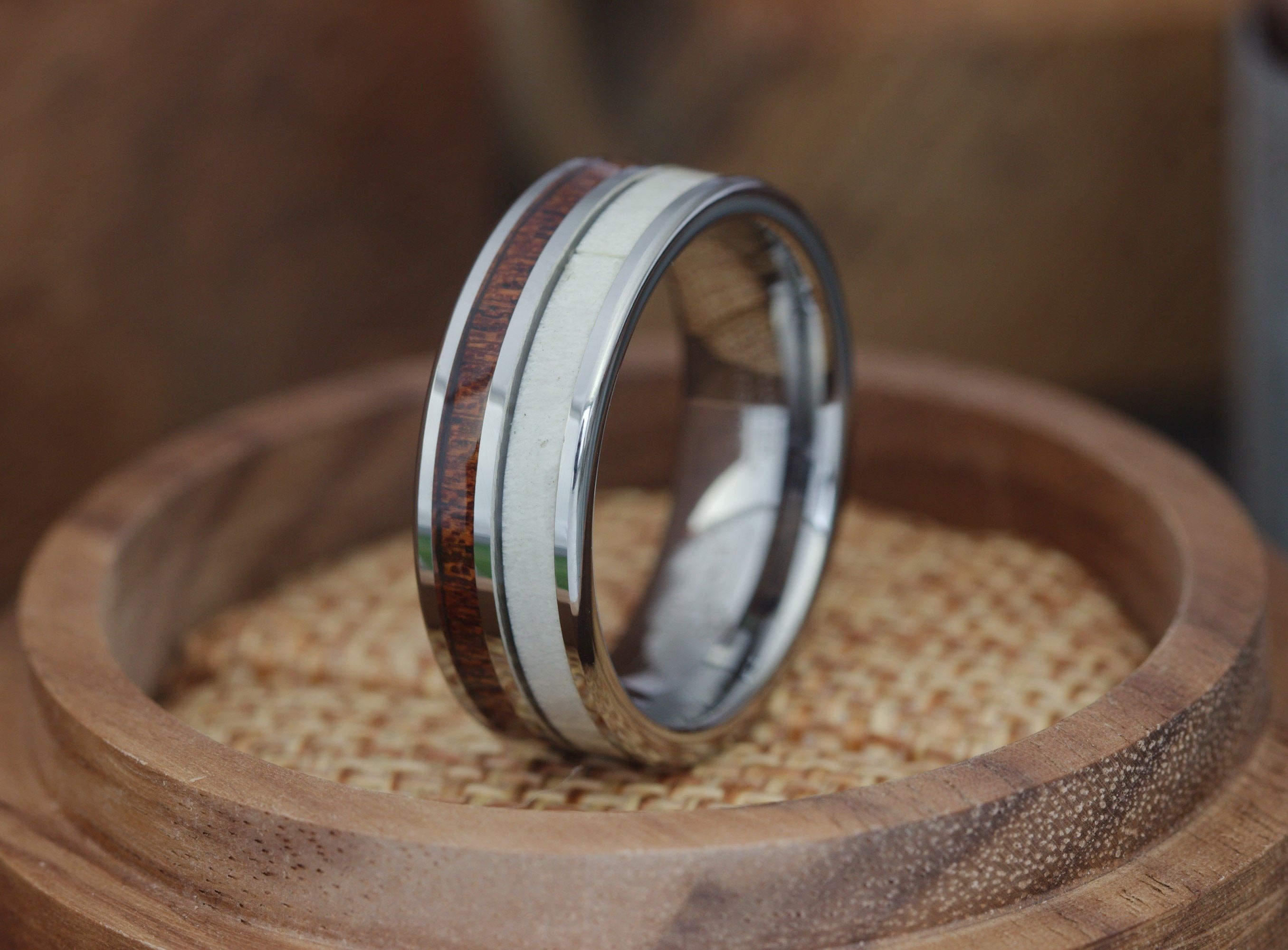 Mens Deer Antler Ring Mens Unique Wedding Ring Mens Wedding | Etsy