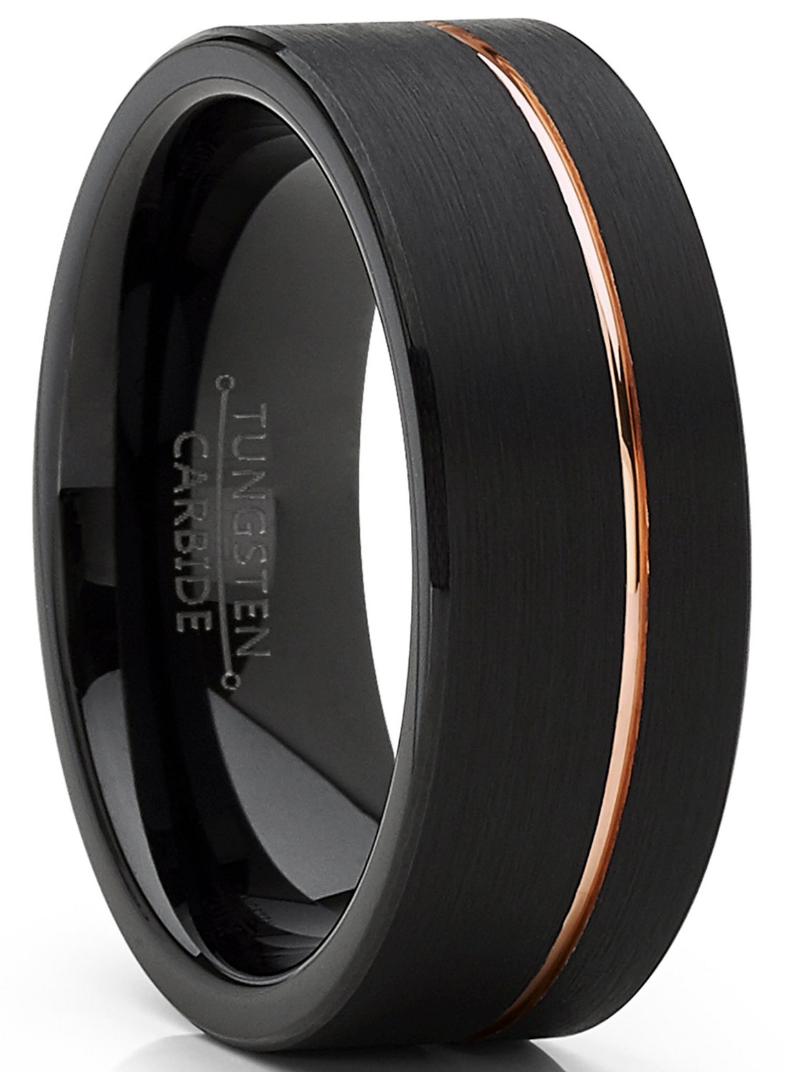 Black Mens Wedding Band Mens Black Ring Man Wedding Band - Etsy
