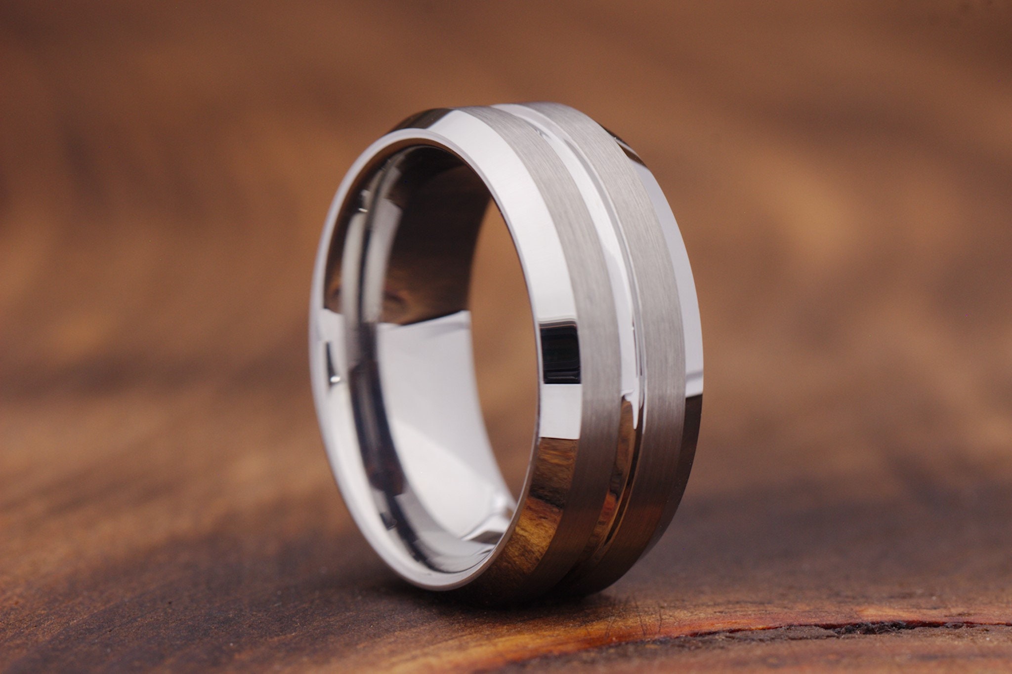 Mens Silver Brushed Wedding Band Mens Silver Wedding Ring - Etsy