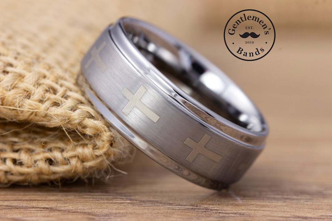 Etsy tungsten mens wedding band store