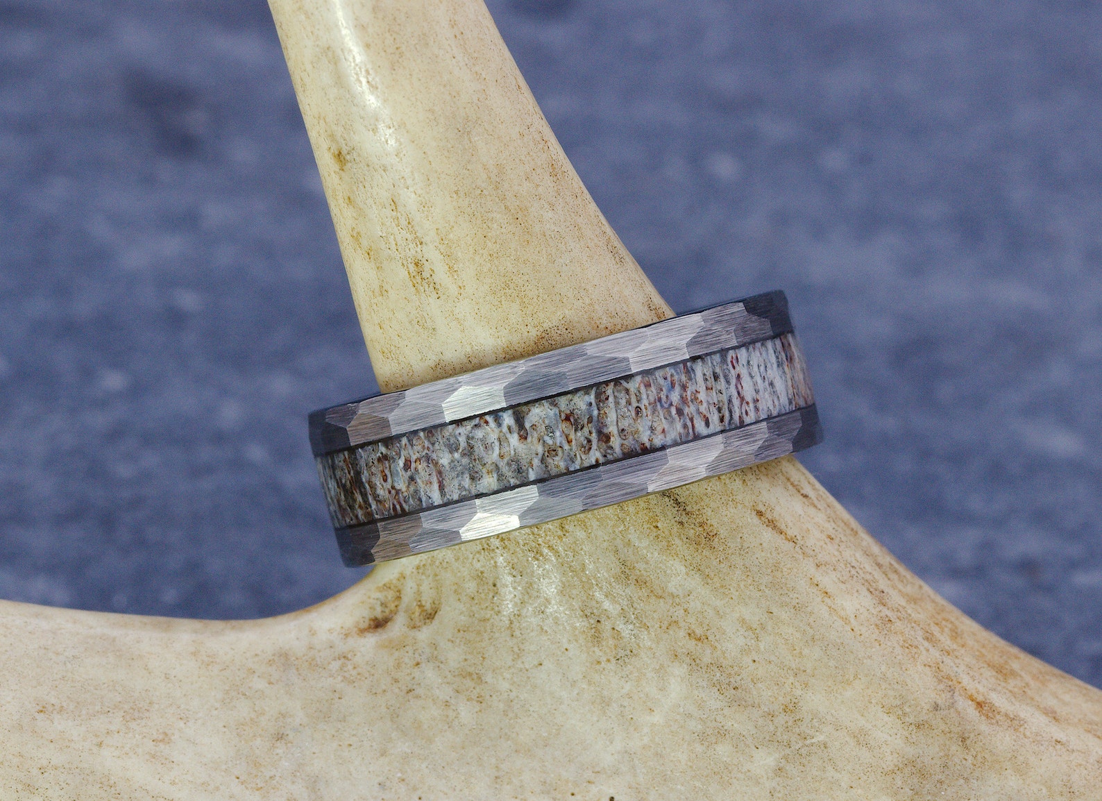 Mens Deer Antler Wedding Band Mens Antler Ring Silver Deer | Etsy