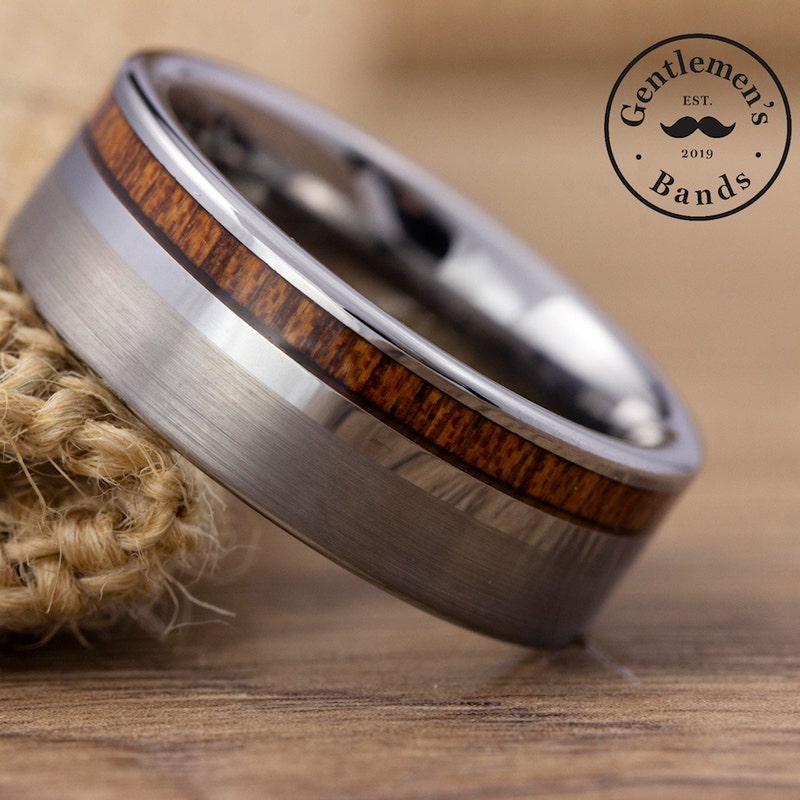 Silver Wood Ring - Etsy