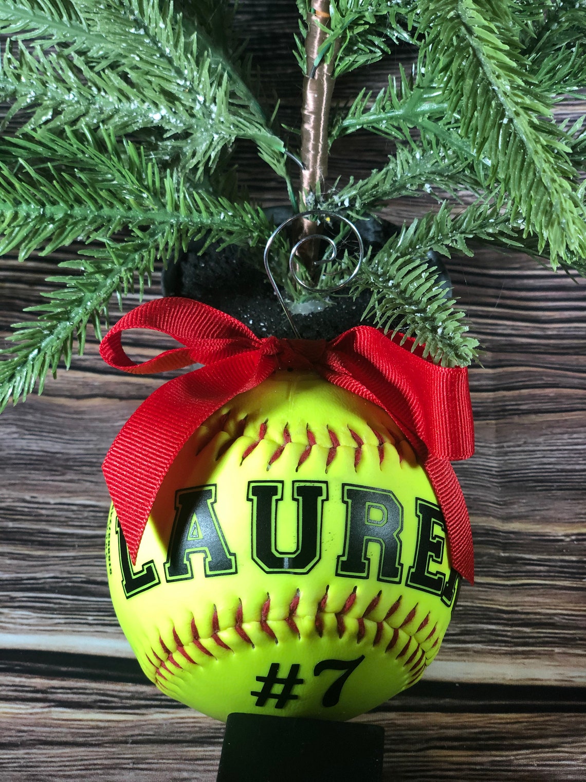Real Softball Ornament - Etsy
