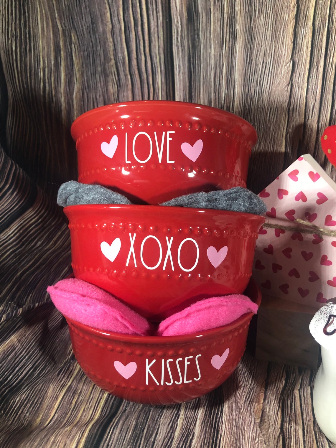 Rae Dunn Inspired Valentines Day Bowls - Etsy