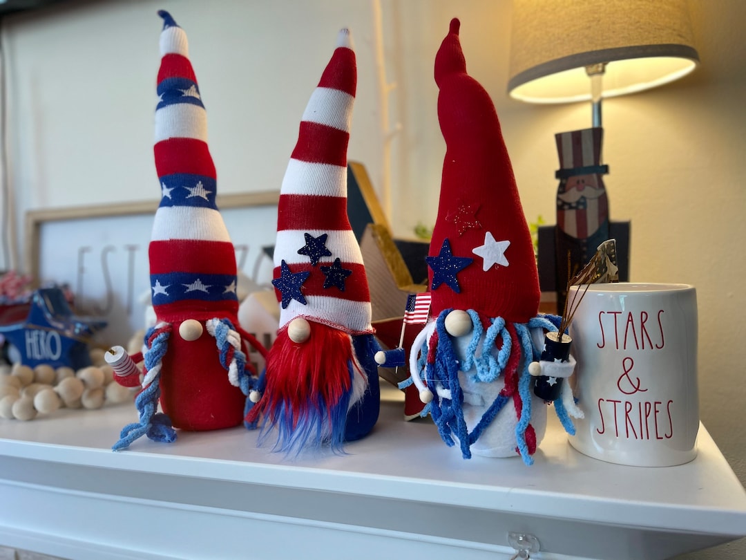 4th of July Patriotic Gnomes - Etsy