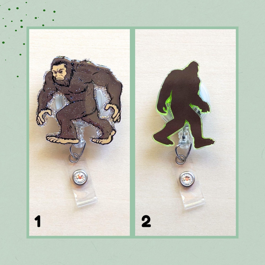 Bigfoot Sasquatch Glitter Badge Reel - Etsy
