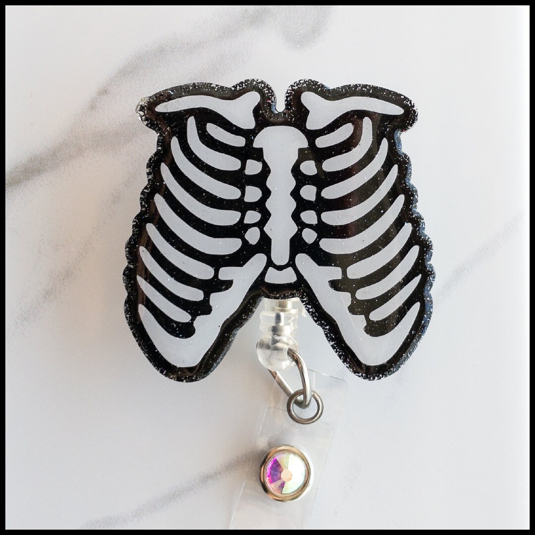 Rib Cage Radiology X-ray Tech Glitter Badge Reel - Etsy
