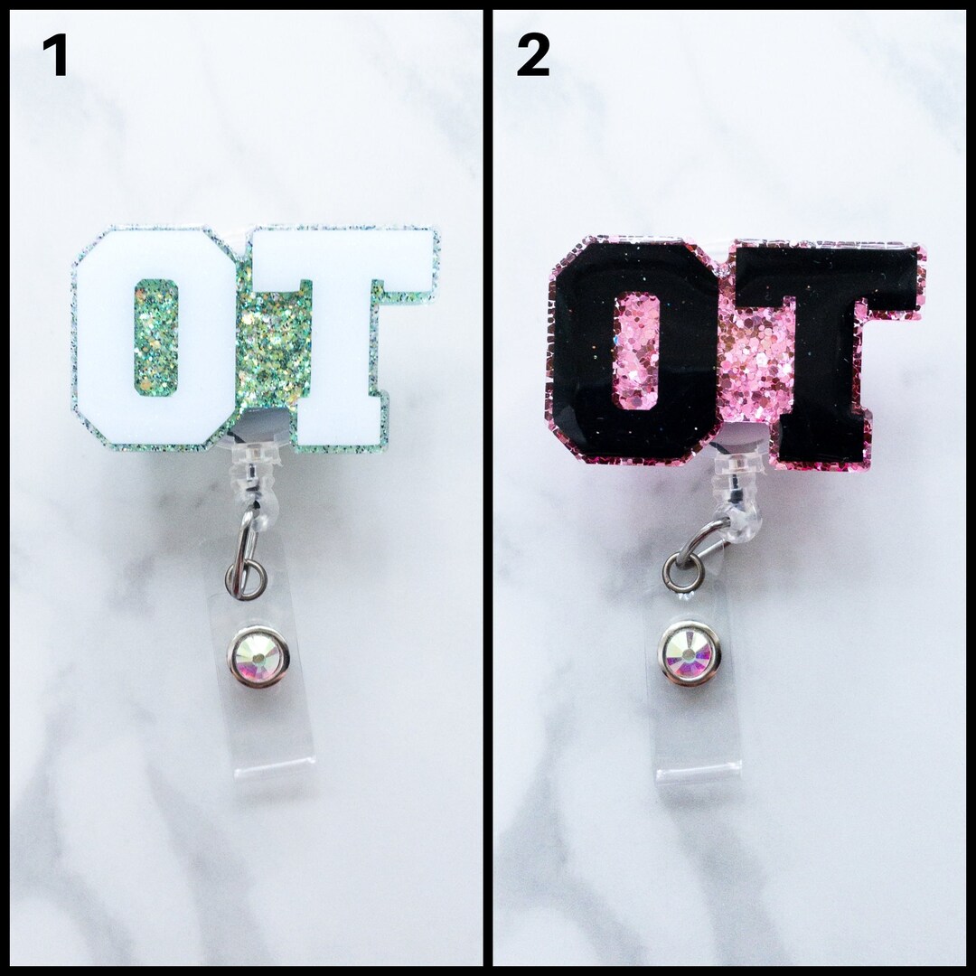 OT Occupational Therapist Glitter Badge Reel - Etsy