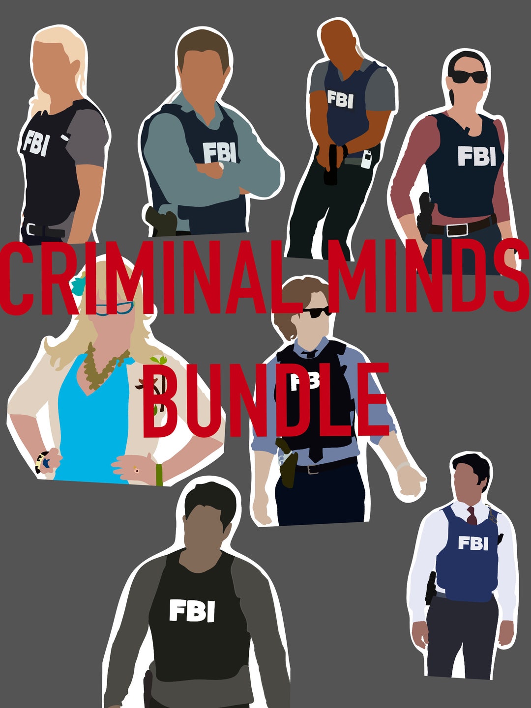 Criminal Minds SVG PNG Character Bundle - Etsy UK