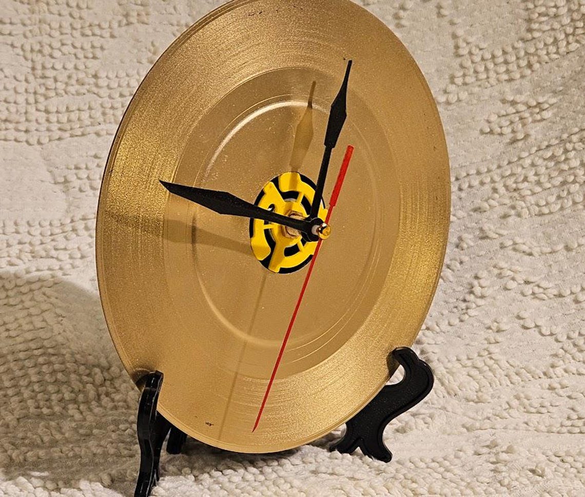 45 RPM Gold Record Clock - Etsy