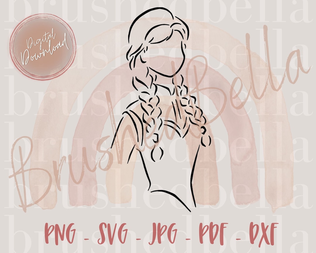 Anna SVG Die Eiskönigin SVG Frozen Silhouette Cricut Anna svg ...