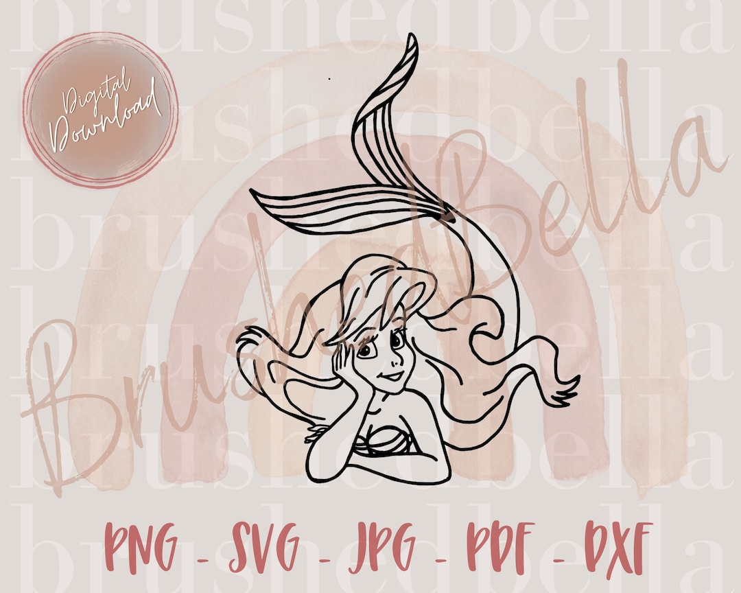 Little Mermaid SVG | Ariel SVG | Ariel Silhouette Cricut | Little ...