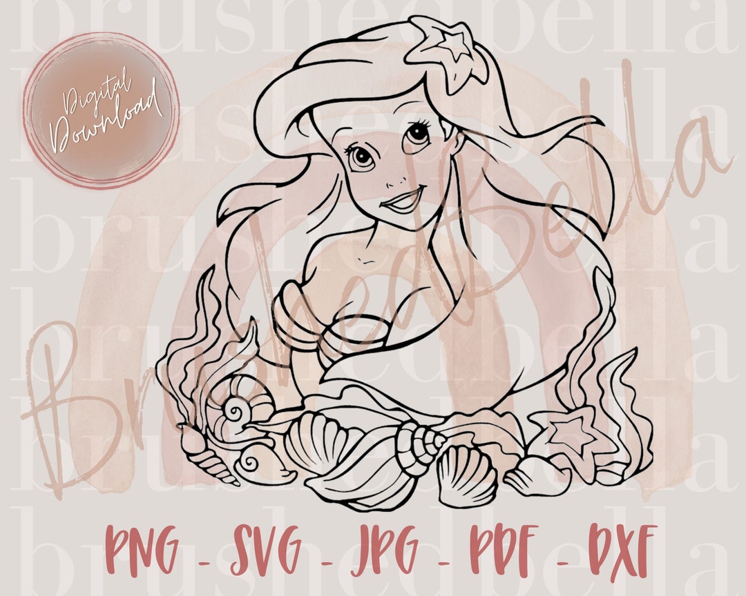 Little Mermaid SVG | Ariel SVG | Ariel Silhouette Cricut | Little ...
