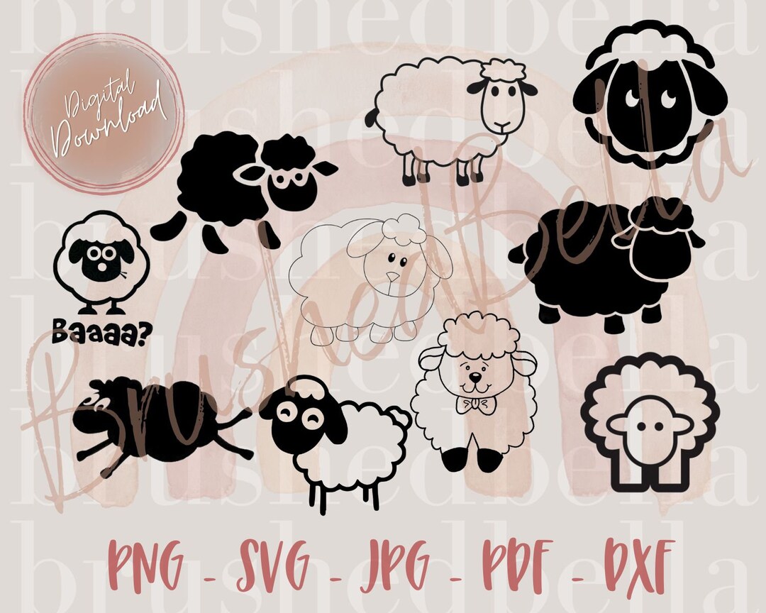Farm SVG, Sheep Svg, Sheep Clipart, Sheep Png, Farm Animals Svg, Sheep ...