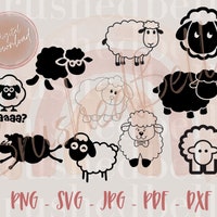 Sheep SVG Bundle, Farm Animal Vector Graphics (digital Download) - Etsy