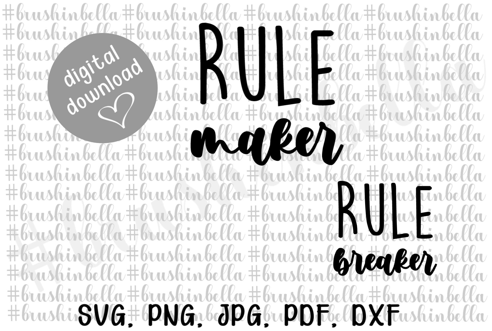 Rule Maker Rule Breaker Mommy and Me Matching SVG Rule | Etsy
