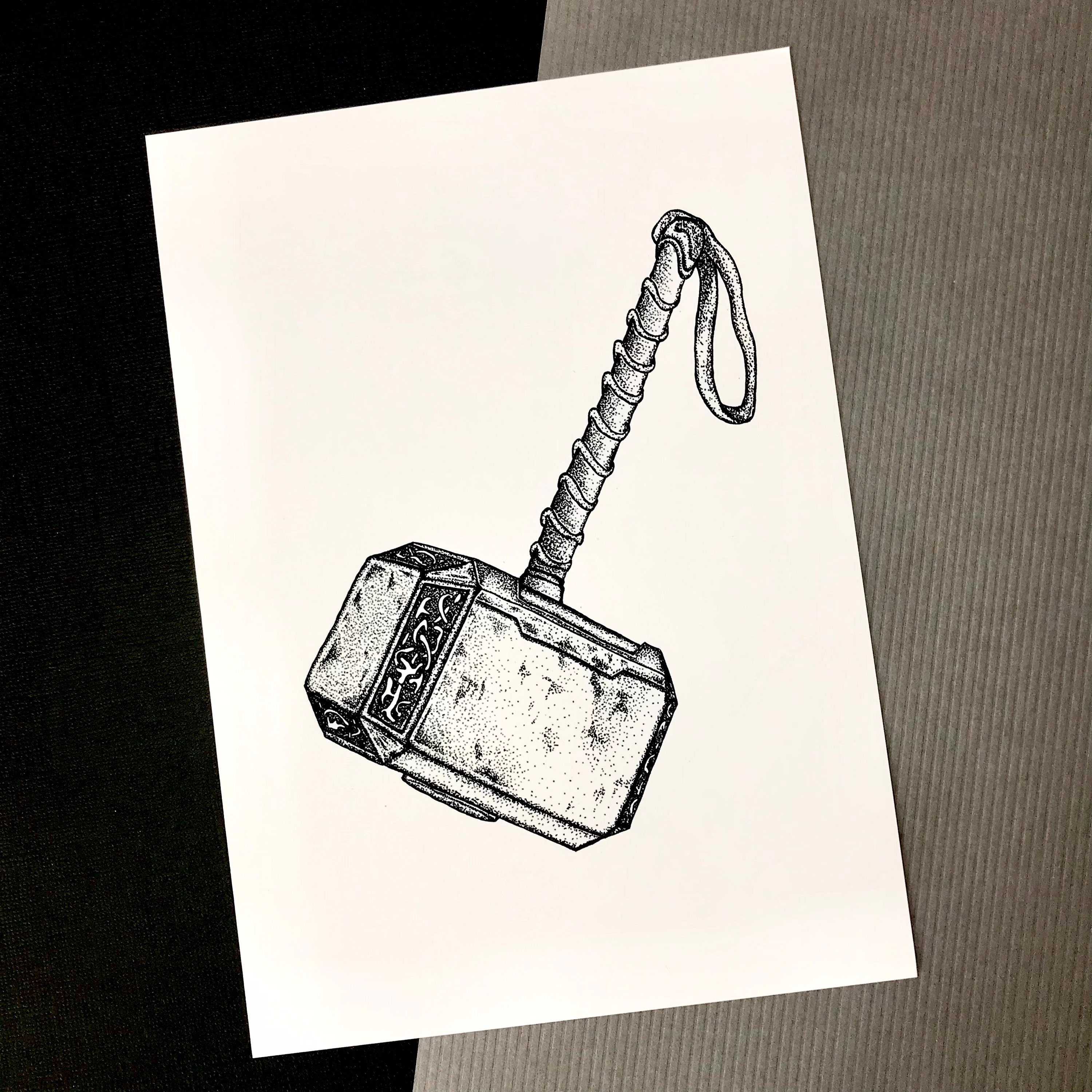 Thors Hammer Drawing