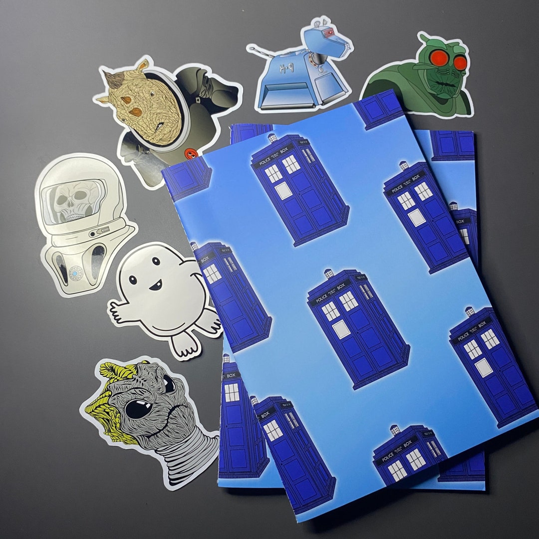 Tardis A5 Reusable Sticker Book | Doctor Who Stationery, Whovian Gift ...