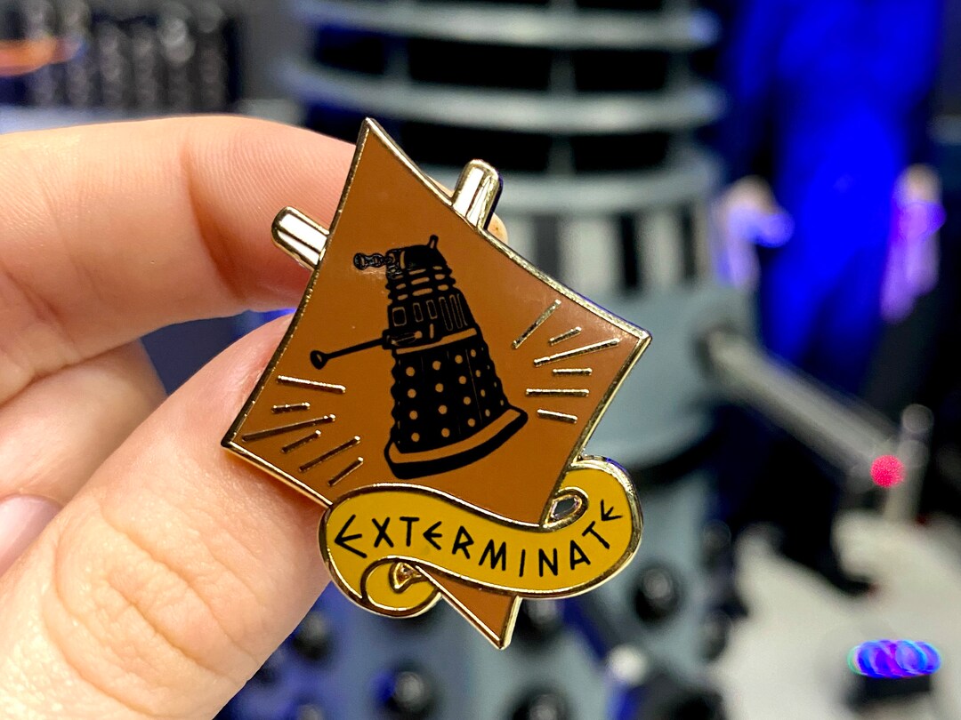 Dalek Hard Enamel Pin | Doctor Who Inspired Lapel Badge, Whovian Gift ...