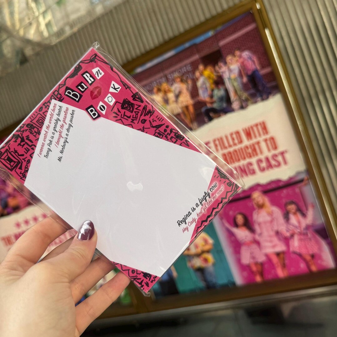Burn Book Notepad | Musical Theatre Stationery, Mean Girls Notepad ...