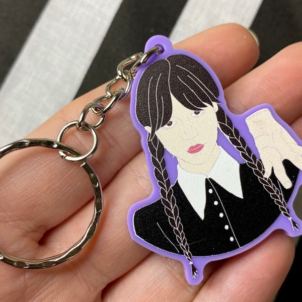 Morticia Addams Keychain - Etsy