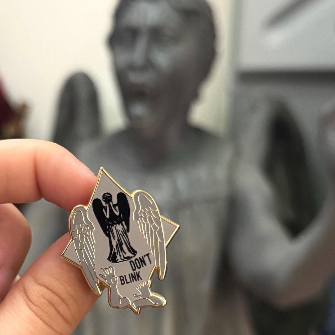 Weeping Angel Hard Enamel Pin | Doctor Who Inspired Lapel Badge ...