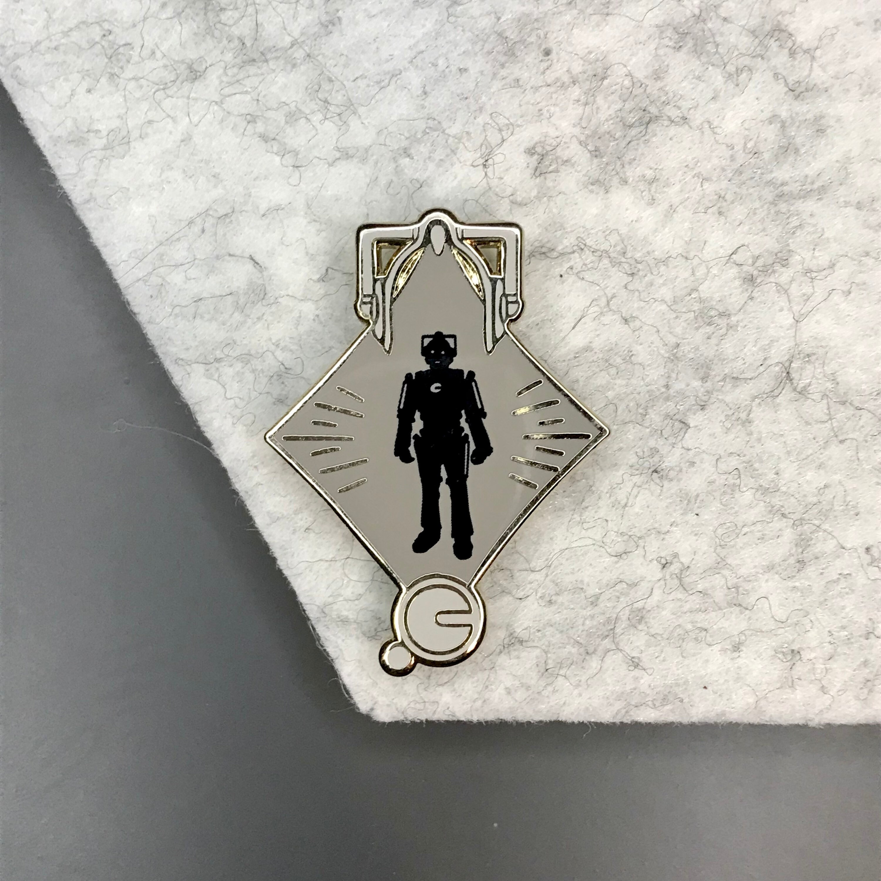 Cyberman Hard Enamel Pin Doctor Who Inspired Badge Whovian | Etsy
