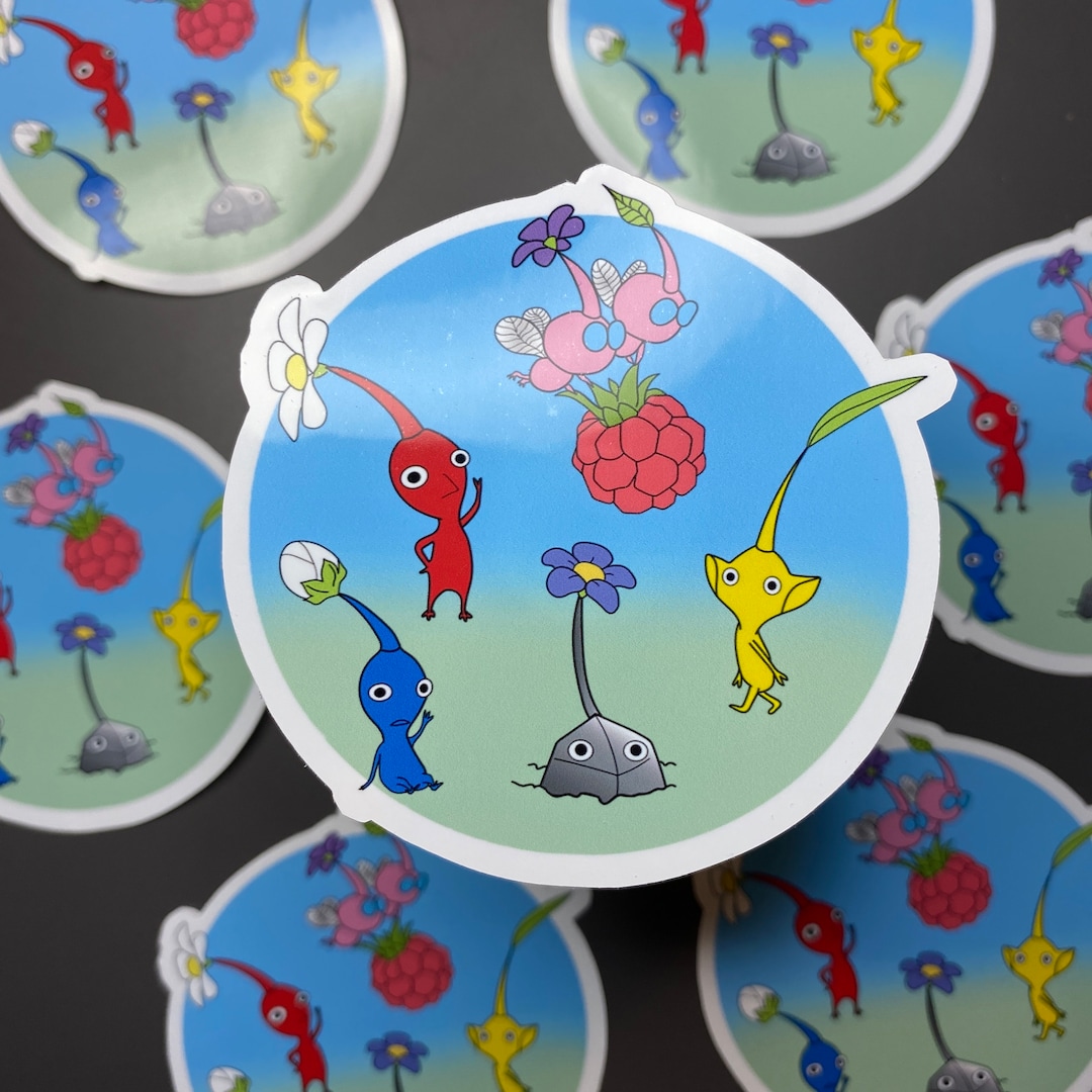 Pikmin Glossy Sticker Gaming Stickers, Nintendo Switch Artwork, Cute ...