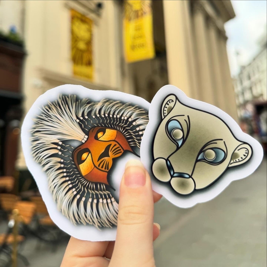 Simba & Nala Glossy Sticker Set | Musical Theatre Stickers, Lion King ...