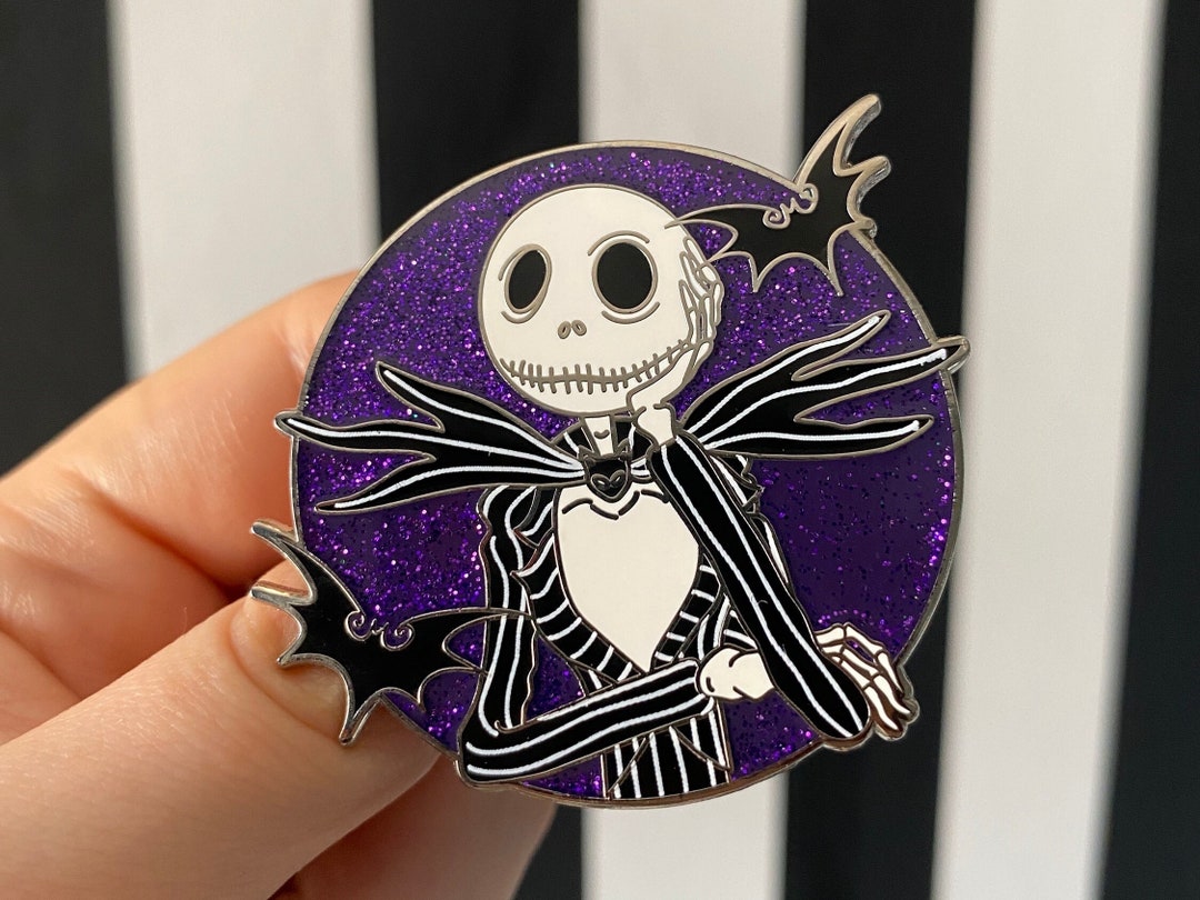 Jack Skellington Glitter Enamel Pin | Nightmare Before Christmas ...