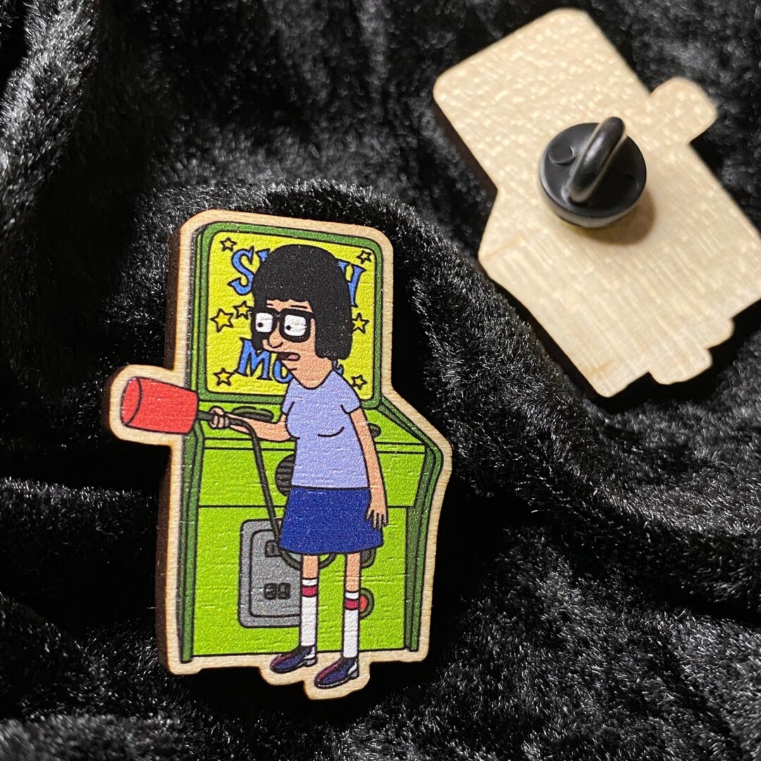 Whac-a-tina Wooden Pin Bob's Burgers Pins, Bobs Burgers Art, Laser Quest Gift, Tina Belcher ...