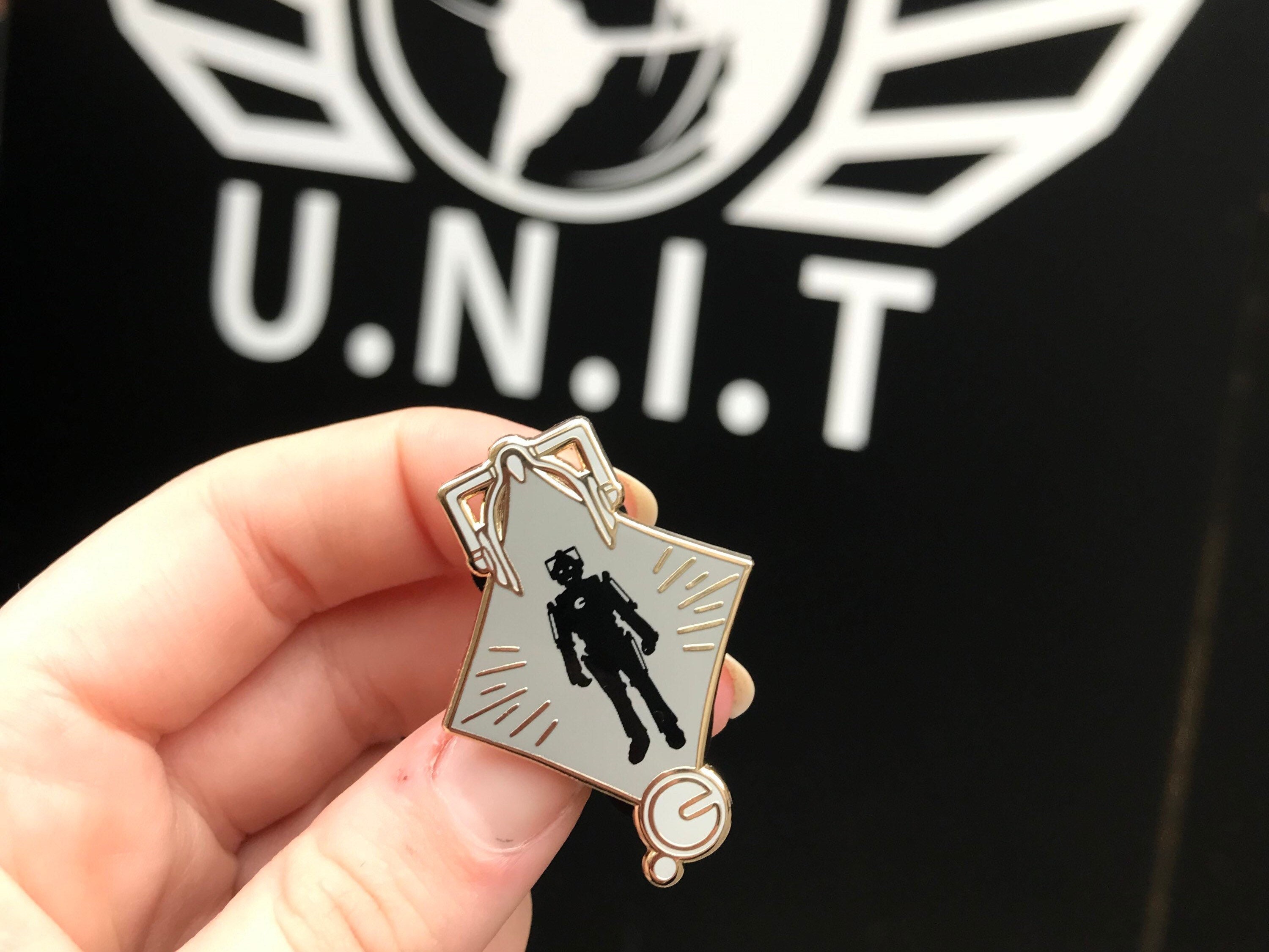 Cyberman Hard Enamel Pin Doctor Who Inspired Badge Whovian | Etsy