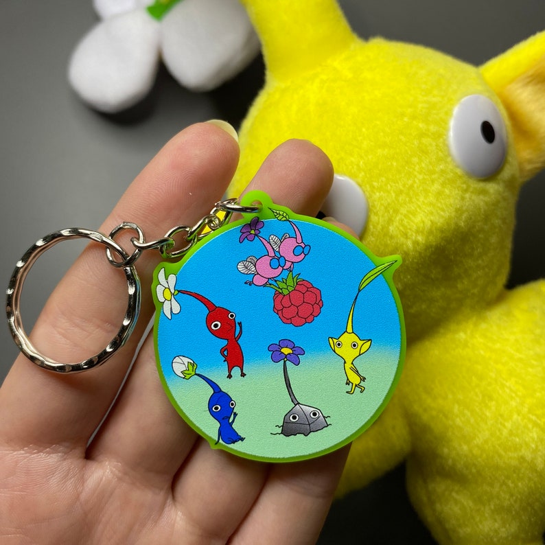Pikmin Acrylic Key Chain Pikmin Keyring Gaming Art Gamer - Etsy