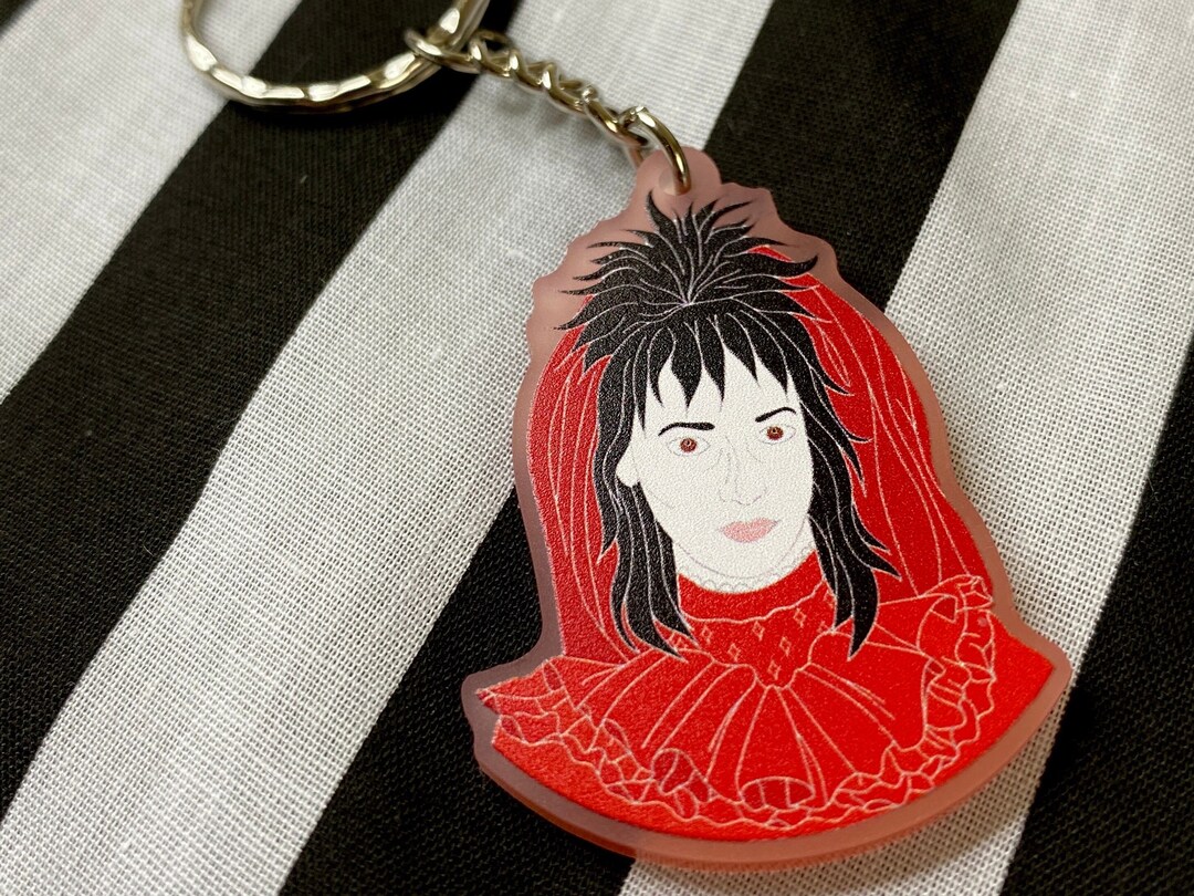 Lydia Deetz Acrylic Keychain Tim Burton Keyring, Beetlejuice Accessory ...