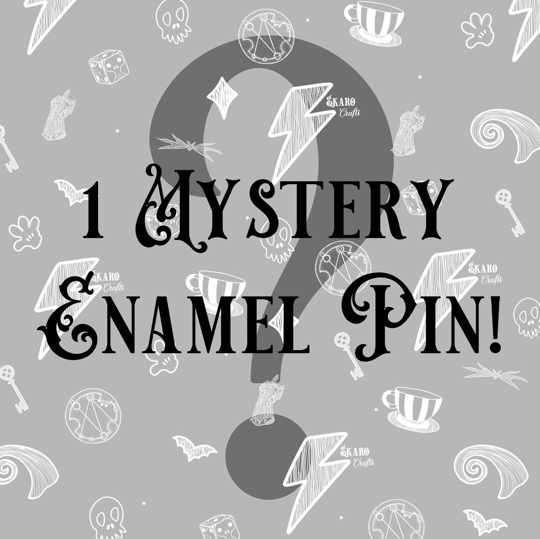 Mystery Enamel Pin Tim Burton Inspired Art, Gothic Disney Accessory ...