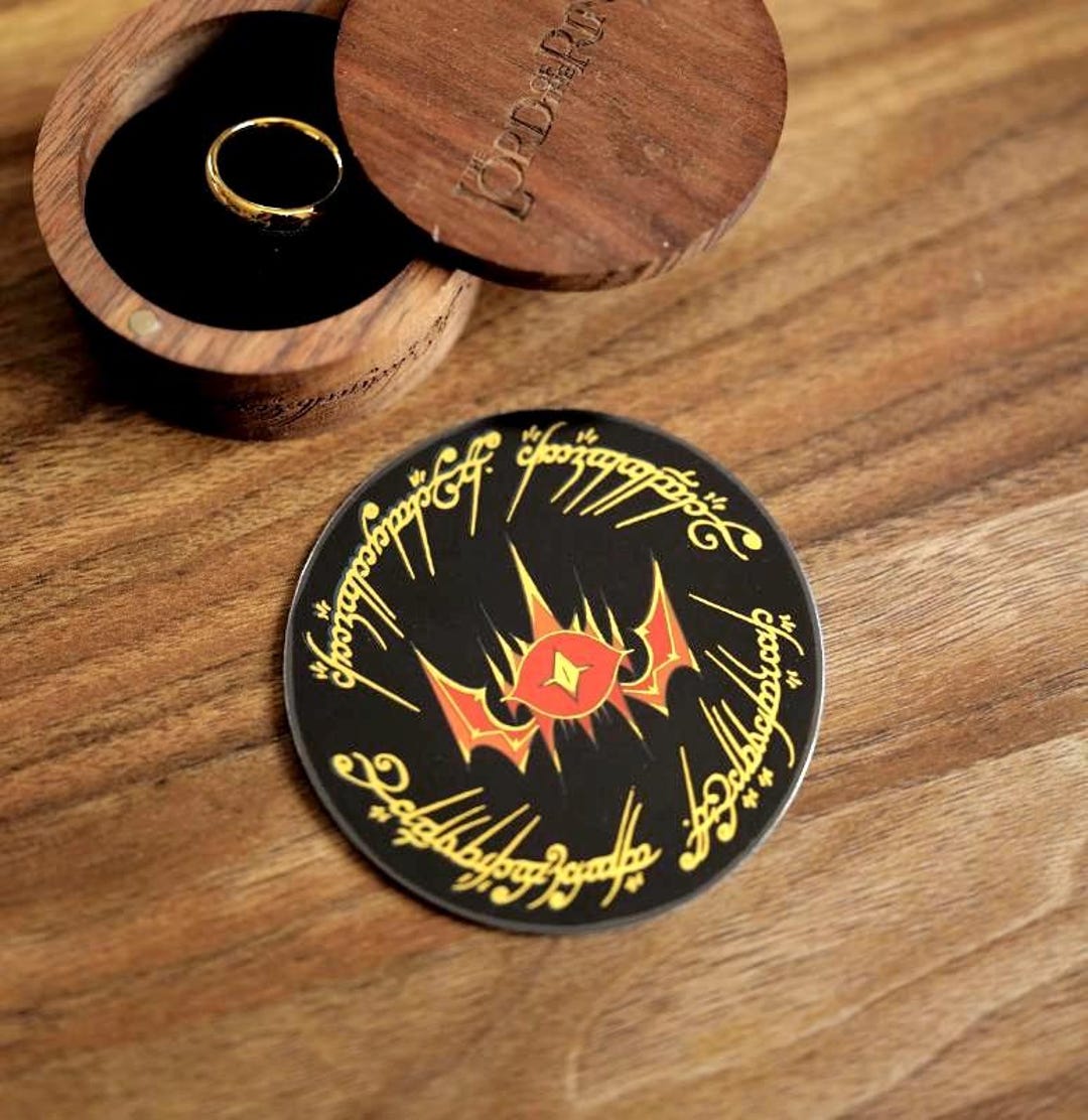 Lord of the Rings Sauron Gold Hot Stamped Sticker 3"x3" - Etsy