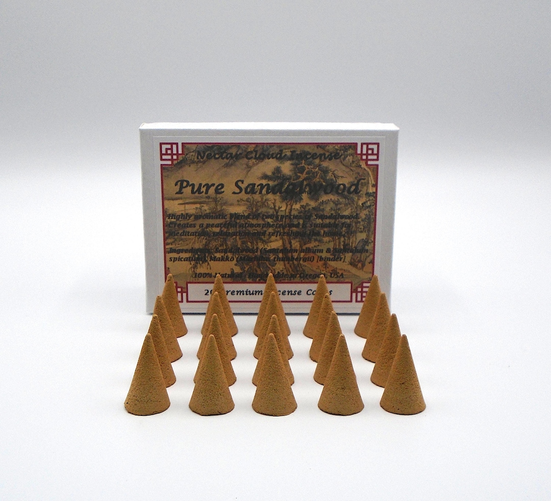 Pure Sandalwood Incense Cones: Natural and Handmade With Two Species of ...