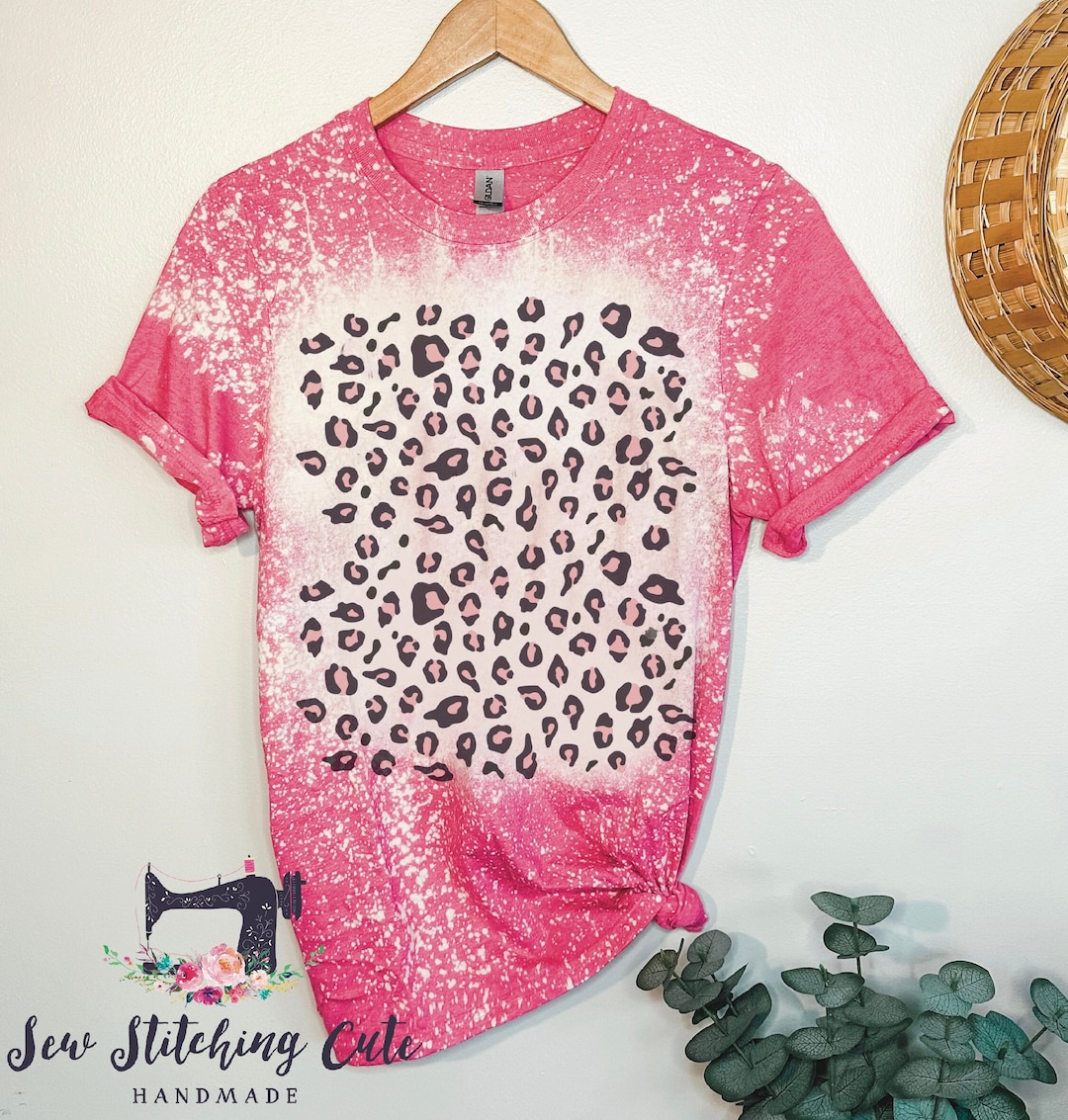 PINK / Leopard / Cheeth / Leopard Print / Bleached Shirt / - Etsy