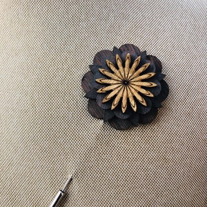 Multi Wooden Blossom Flower Lapel Pin - Etsy