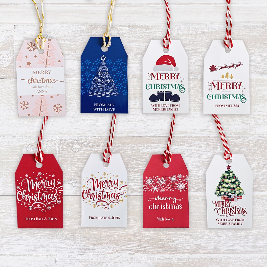 Editable Christmas Gift Tags, Instant Download - Etsy