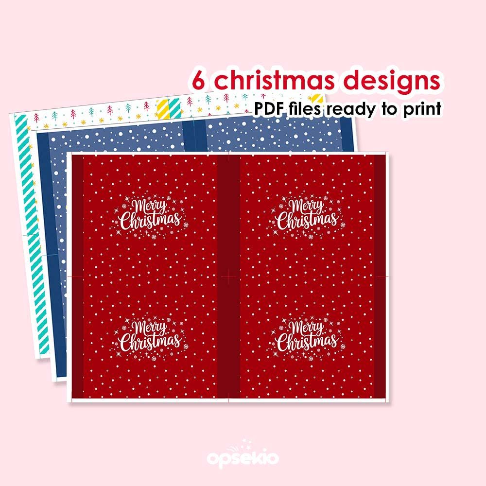 Christmas Chocolate Wrapper PDF | 6 Printable Holiday Candy Bar ...