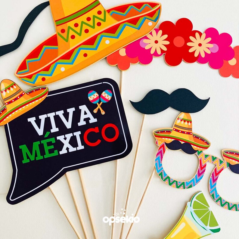 Printable Mexican Party Photo Booth Props - Etsy